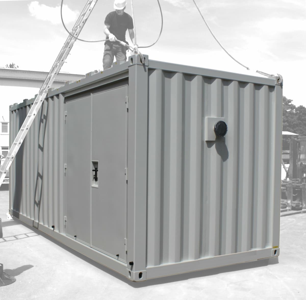 Haustechnikcontainer für Büros und Gewerbe | ABS intec